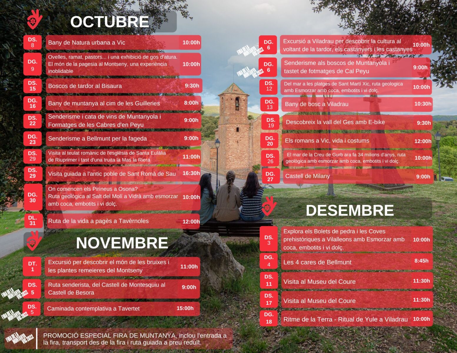Nou Calendari de Rutes Guiades a Osona, tardor del 2022 – Osona Turisme